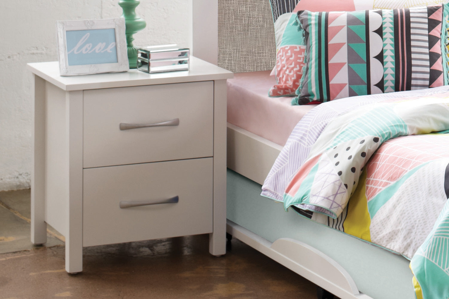 Tillsdale Kids 2 Drawer Bedside Table – Coastwood Furniture